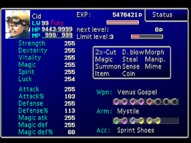 Image Ffvii Status Screen 1png Final Fantasy Wiki Fandom Powered By Wikia