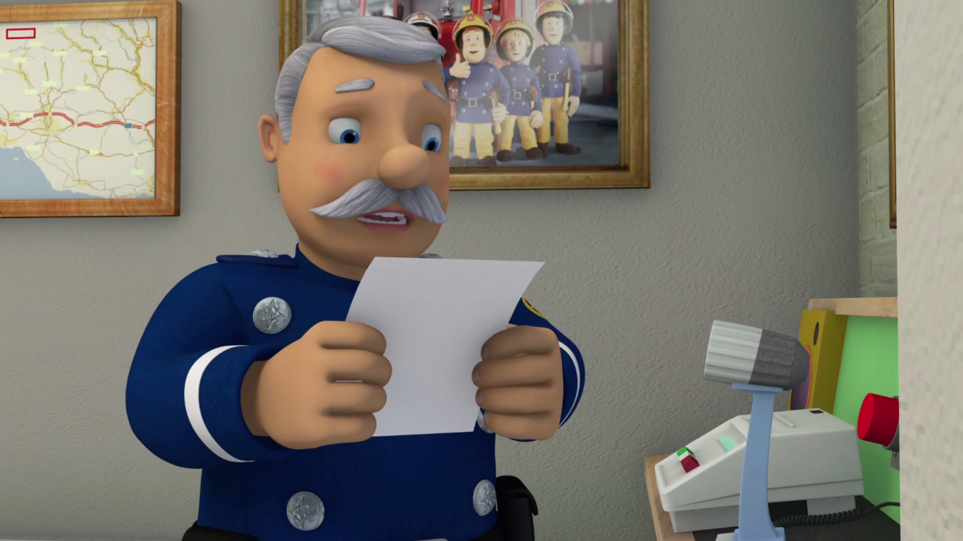 Image - Station Officer Steele receives emergency.png | Fireman Sam ...