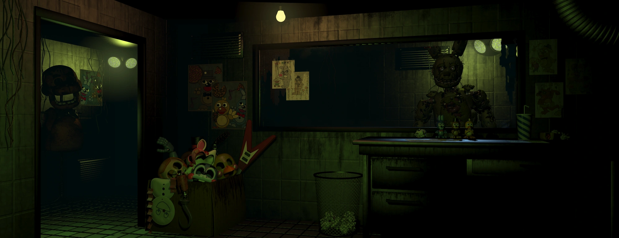Imagen - SpringTrap Mirando Desde La Ventana.png | Wiki Five Nights at ...