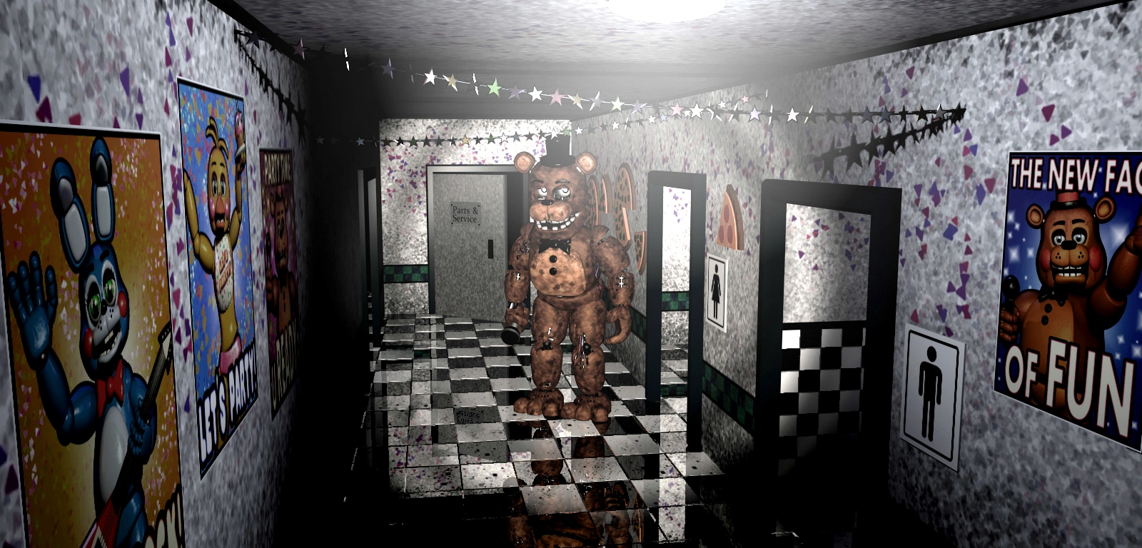Immagine - FreddyInTheMainHallBrightened.png | Five Nights at Freddy's ...