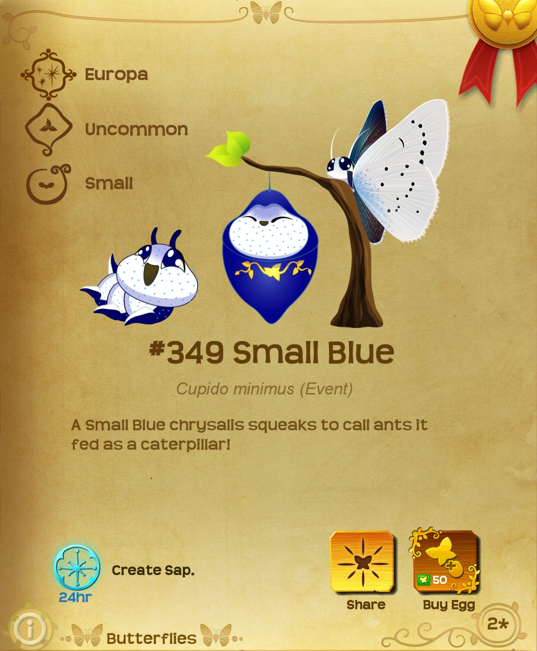 Small Blue | Flutter Butterfly Sanctuary Wiki | Fandom