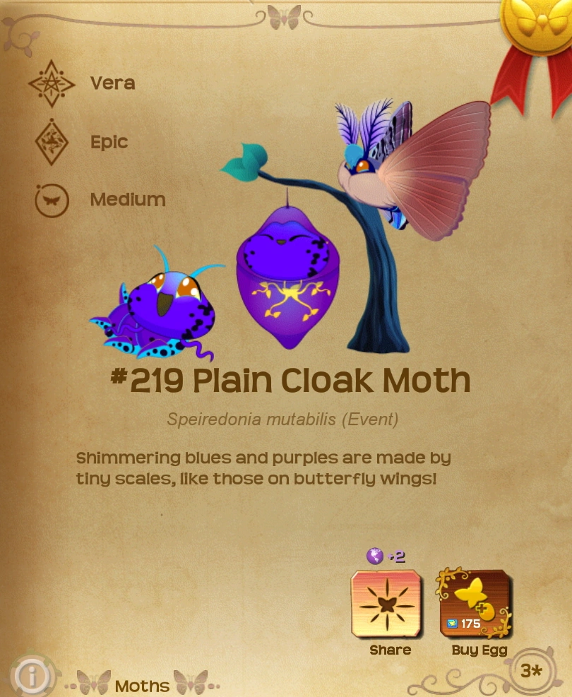 Plain Cloak Moth | Flutter: Starlight Wikia | Fandom