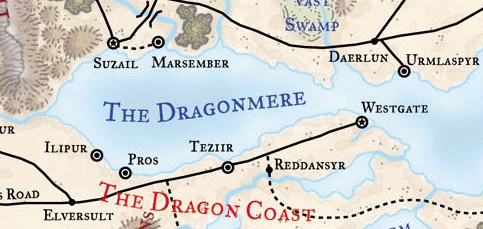 Image - Dragonmere map 3e.jpg | Forgotten Realms Wiki | FANDOM powered ...