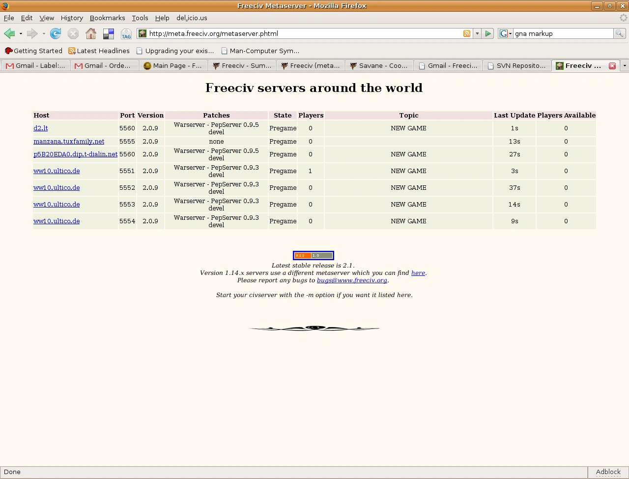 Metaserver | Freeciv | Fandom