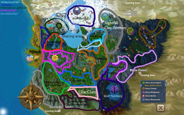Clan Territory Map | Free Realms Warrior Cats Wiki | Fandom
