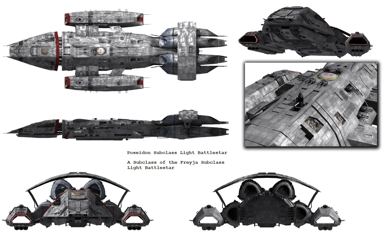 Poseidon Subclass Light Battlestar (D8) | Battlestar Galactica Fanon ...