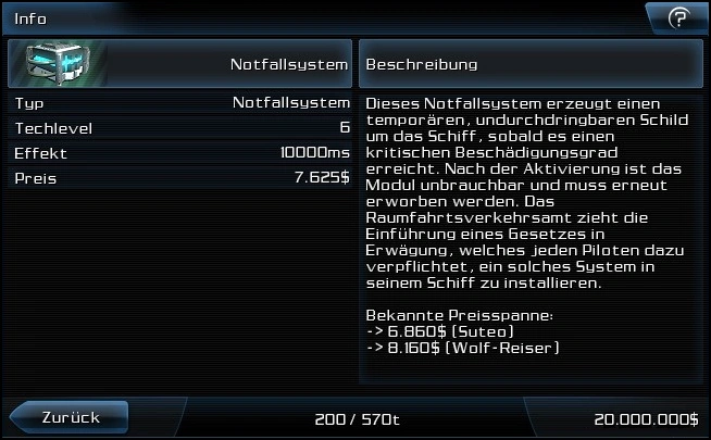 Notfallsystem | Galaxy on Fire Wiki | Fandom
