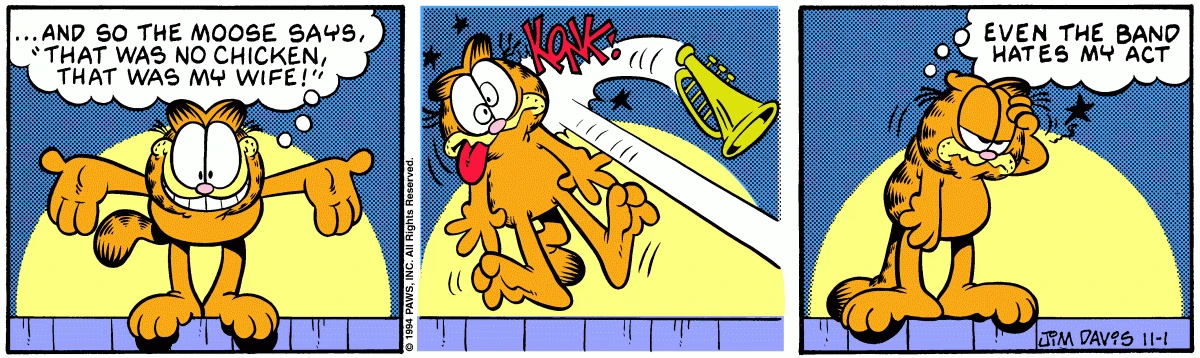 Garfield, November 1994 comic strips | Garfield Wiki | Fandom