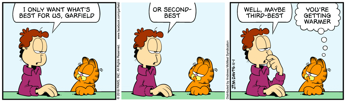 Garfield, November 2018 comic strips | Garfield Wiki | Fandom