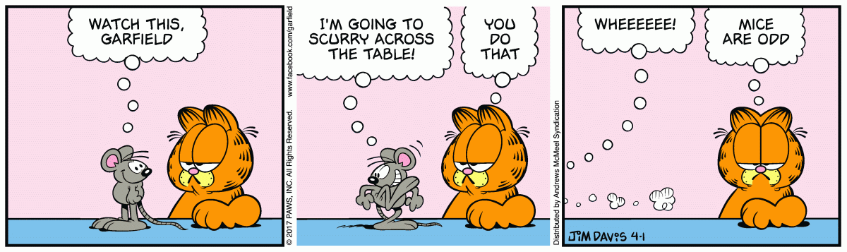 Garfield, April 2017 comic strips | Garfield Wiki | Fandom