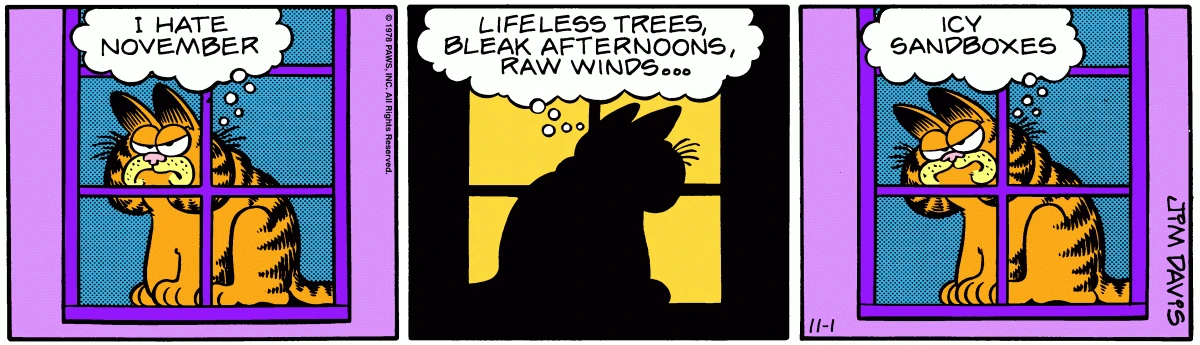 Garfield, November 1978 comic strips | Garfield Wiki | Fandom