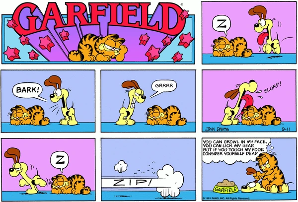 Garfield, September 1983 comic strips | Garfield Wiki | Fandom