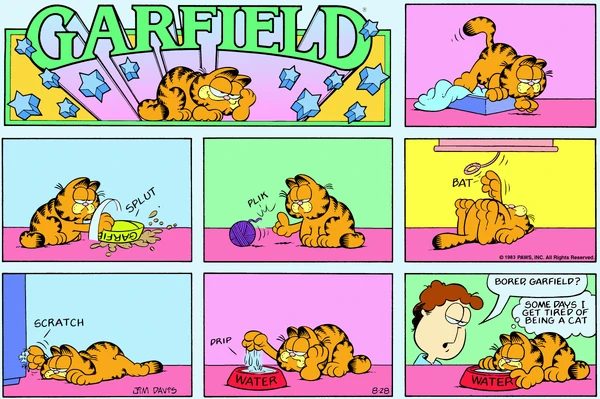 Garfield, August 1983 comic strips | Garfield Wiki | Fandom