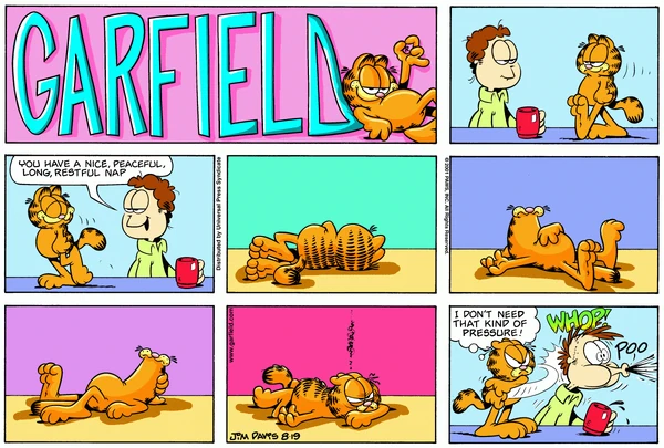 Garfield, August 2001 comic strips | Garfield Wiki | Fandom