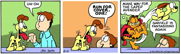 Garfield, August 1984 comic strips | Garfield Wiki | Fandom
