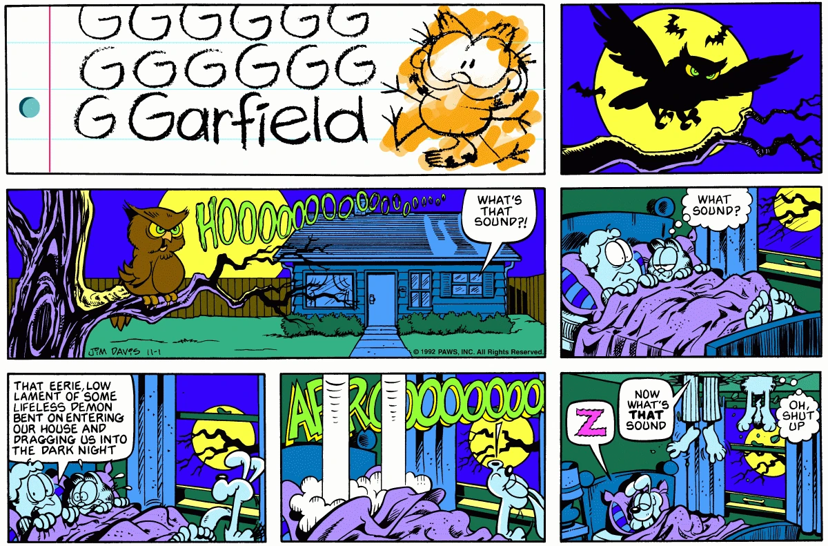 Garfield, November 1992 comic strips | Garfield Wiki | Fandom