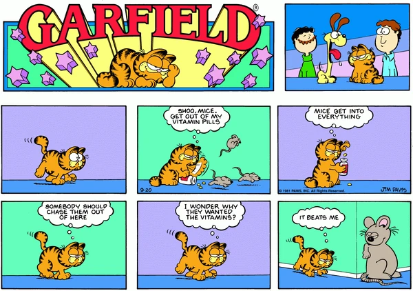 Garfield, September 1981 comic strips | Garfield Wiki | Fandom