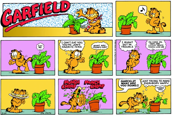 Garfield, August 1985 comic strips | Garfield Wiki | Fandom