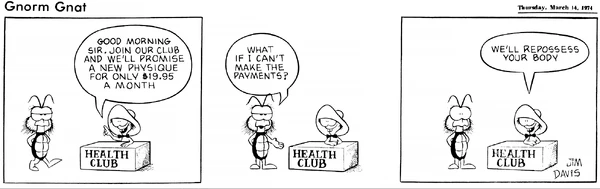 Gnorm Gnat, 1974 comic strips | Garfield Wiki | Fandom