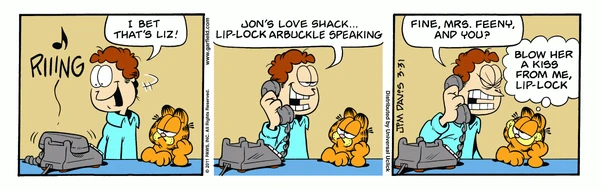 Garfield, March 2011 comic strips | Garfield Wiki | Fandom