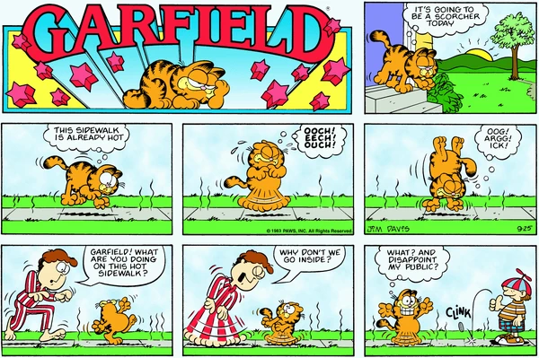 Garfield, September 1983 comic strips | Garfield Wiki | Fandom