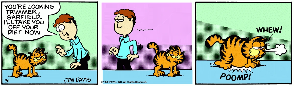 Garfield, March 1980 comic strips | Garfield Wiki | Fandom