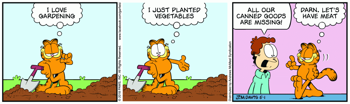 Garfield, May 2018 comic strips | Garfield Wiki | Fandom