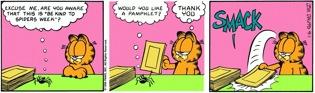 Garfield, April 1996 comic strips | Garfield Wiki | Fandom