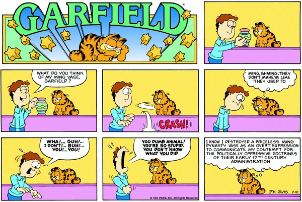 Garfield, July 1983 comic strips | Garfield Wiki | Fandom