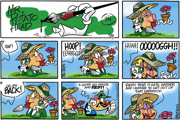 Mr. Potato Head, July 2002 comic strips | Garfield Wiki | Fandom