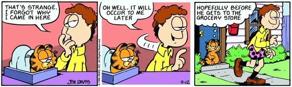 Garfield, September 1988 comic strips | Garfield Wiki | Fandom