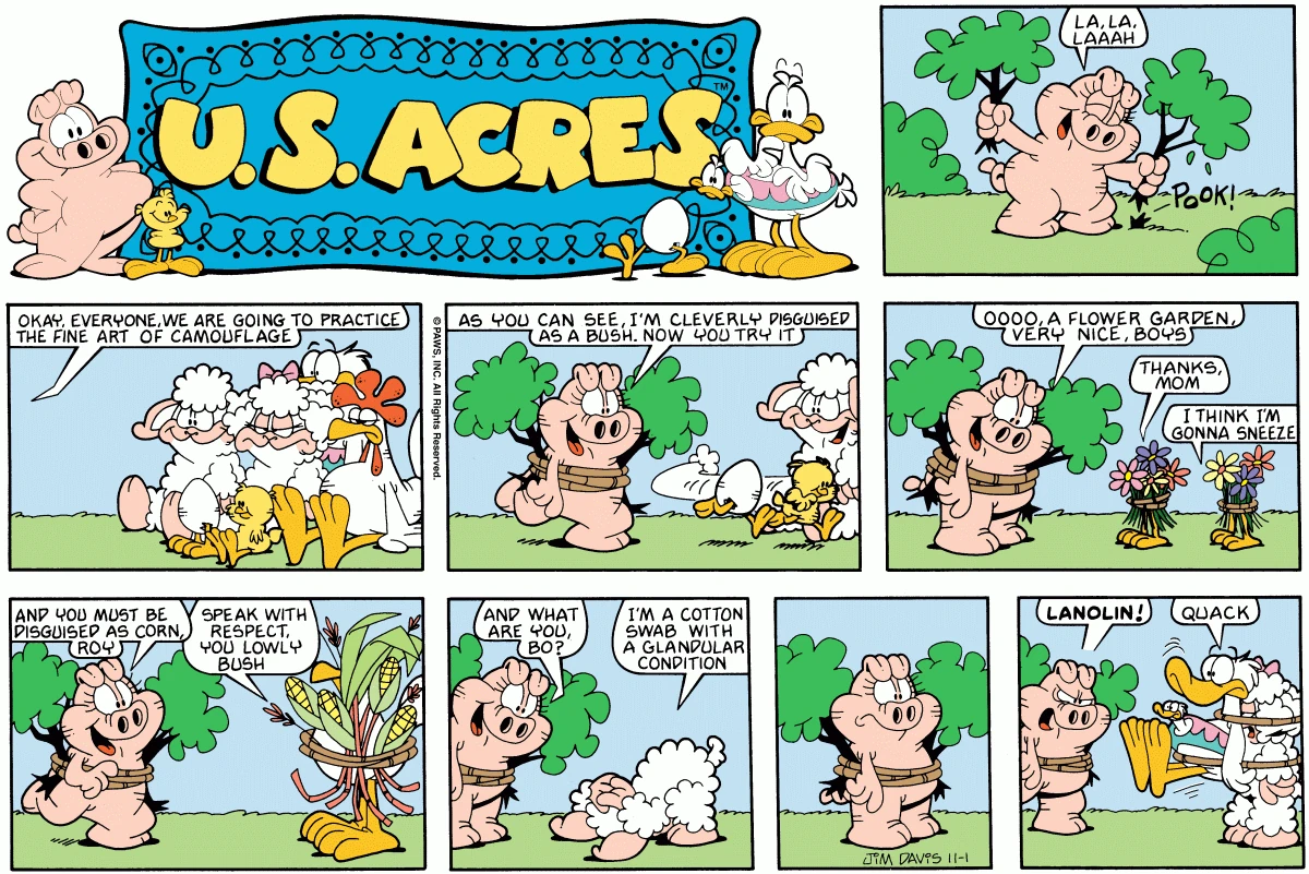 U.S. Acres, November 1987 comic strips | Garfield Wiki | Fandom