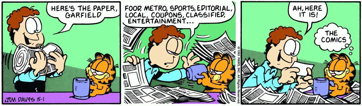 Garfield, May 1993 comic strips | Garfield Wiki | Fandom