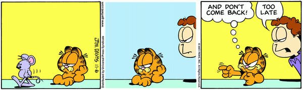 Garfield, November 2001 comic strips | Garfield Wiki | Fandom