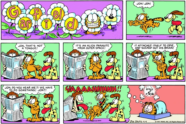 Garfield, April 1993 comic strips | Garfield Wiki | Fandom