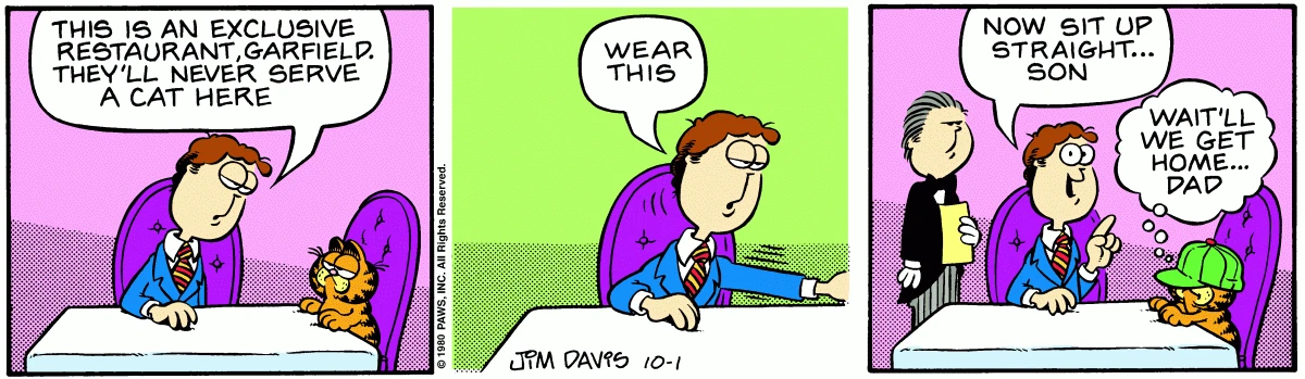 Garfield, October 1980 comic strips | Garfield Wiki | Fandom