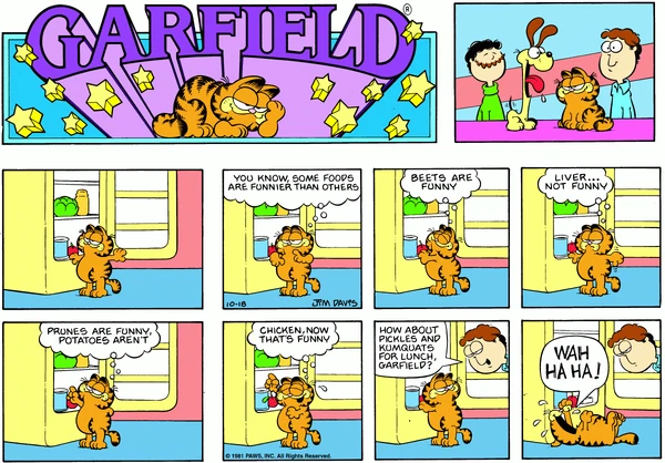 Garfield, October 1981 comic strips | Garfield Wiki | Fandom