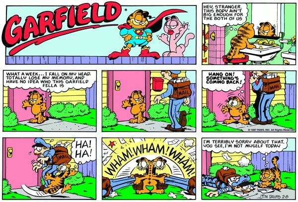 Garfield, February 1987 comic strips | Garfield Wiki | Fandom