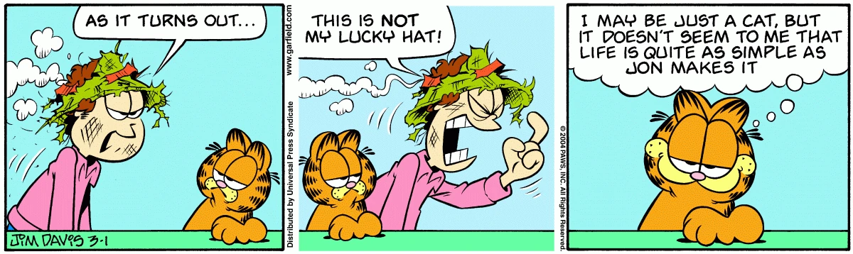 Garfield, March 2004 comic strips | Garfield Wiki | Fandom