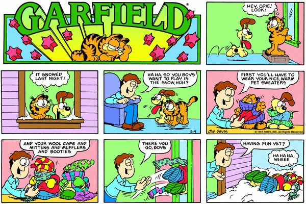 Garfield, March 1984 comic strips | Garfield Wiki | Fandom