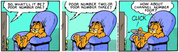 Garfield, August 1988 comic strips | Garfield Wiki | Fandom