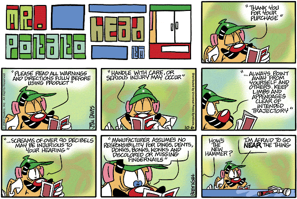 Mr. Potato Head, October 2002 comic strips | Garfield Wiki | Fandom