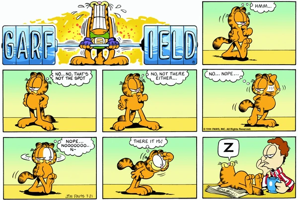 Garfield, July 1996 comic strips | Garfield Wiki | Fandom