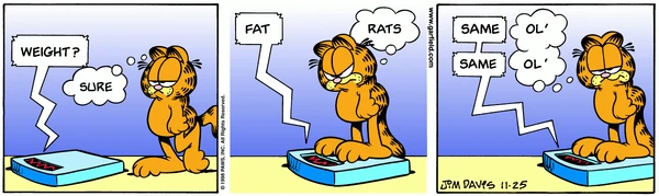 Garfield, November 1998 comic strips | Garfield Wiki | Fandom