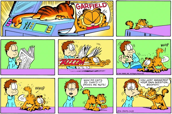 Garfield, March 1994 comic strips | Garfield Wiki | Fandom