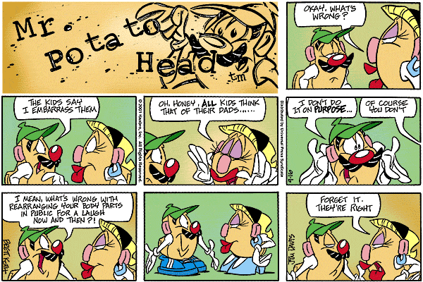 Mr. Potato Head, September 2001 comic strips | Garfield Wiki | Fandom