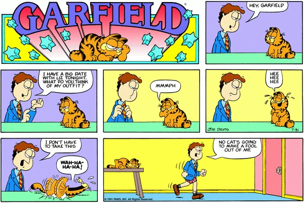 Garfield, July 1983 comic strips | Garfield Wiki | Fandom