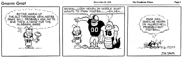 Gnorm Gnat, 1974 comic strips | Garfield Wiki | Fandom