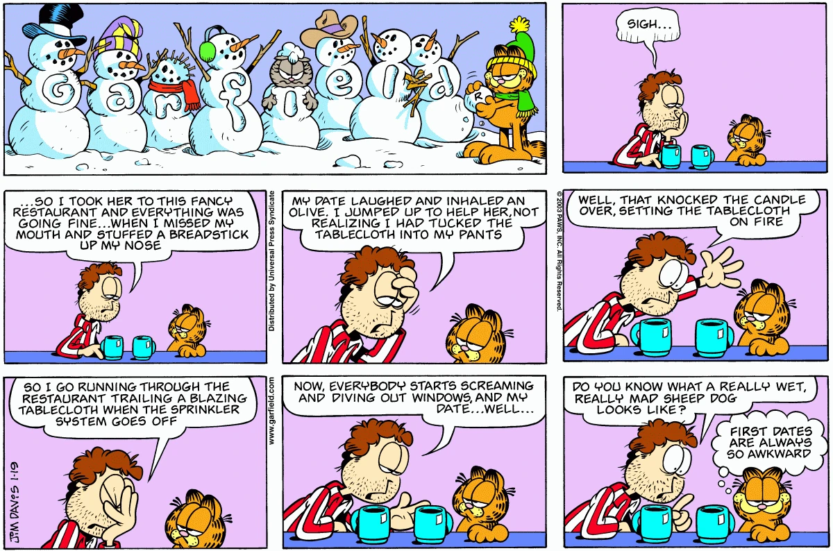 Garfield, January 2003 comic strips | Garfield Wiki | Fandom