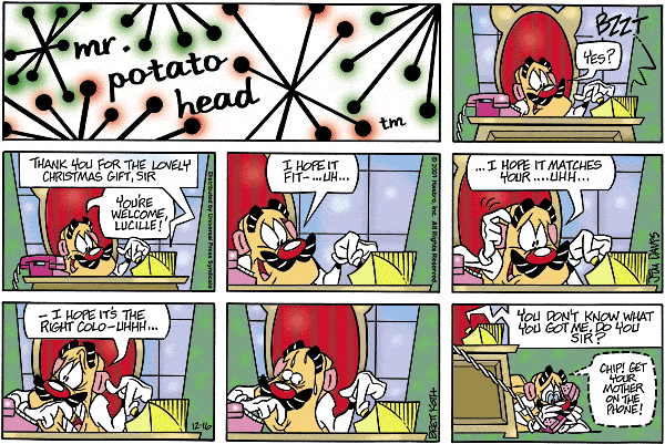 Mr. Potato Head, December 2001 comic strips | Garfield Wiki | Fandom
